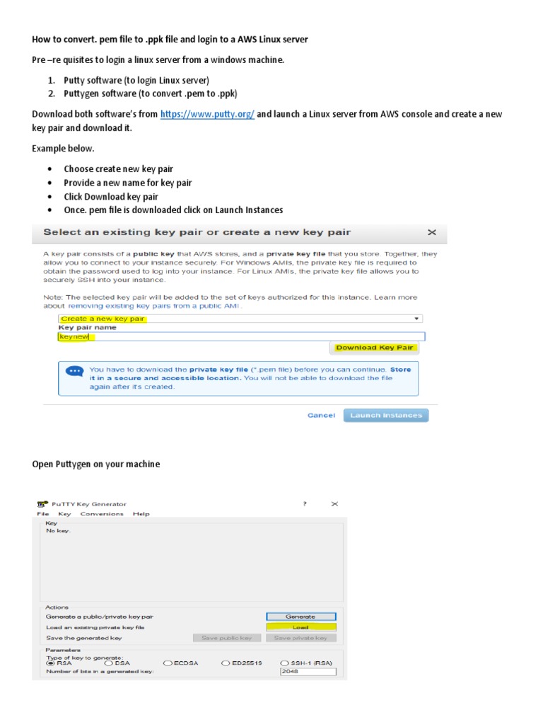 How To Generate .PPK File From - Pem File | PDF | Business | Technology ...