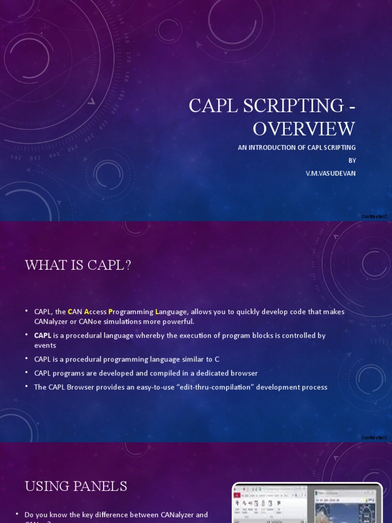 CAPL Scripting - Overview | PDF | Subroutine | Scripting Language