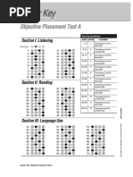 Richmond - Placement - Test - Answer Key | PDF | Psycholinguistics ...