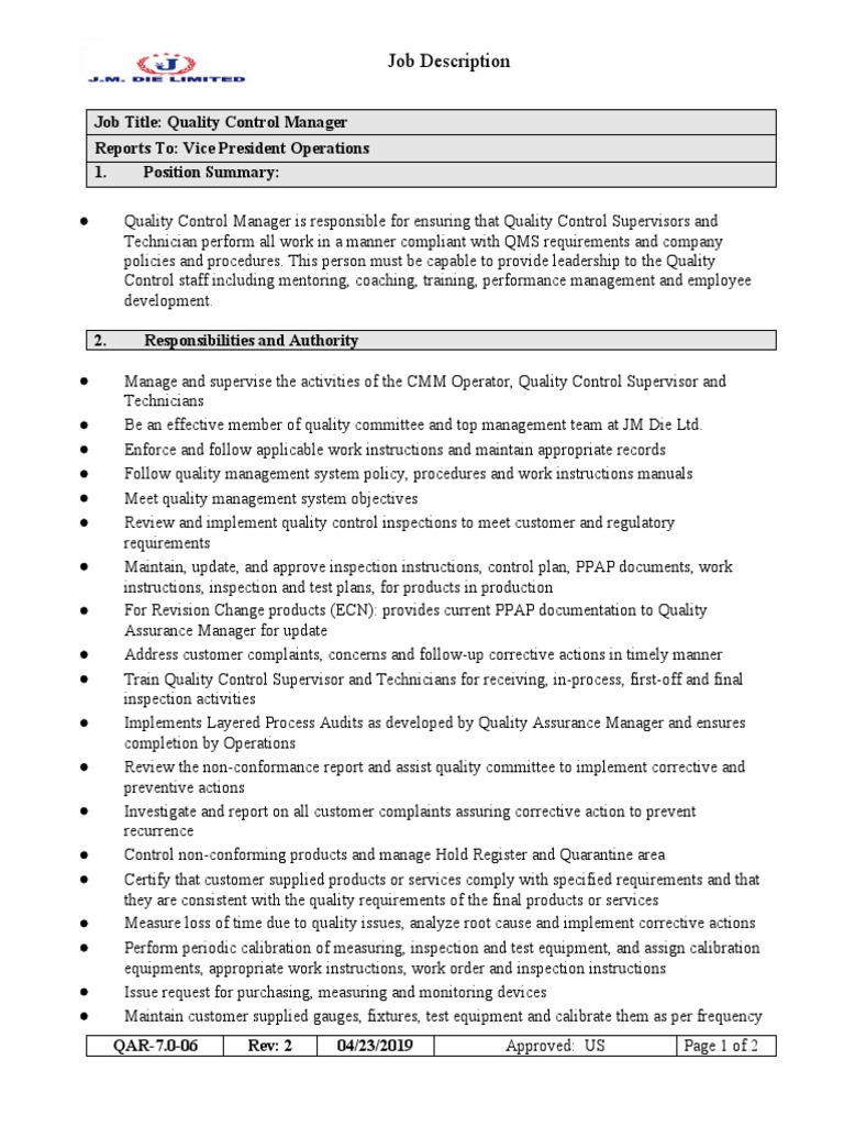 Ensuring Quality Through Leadership and Oversight: The Role and ...