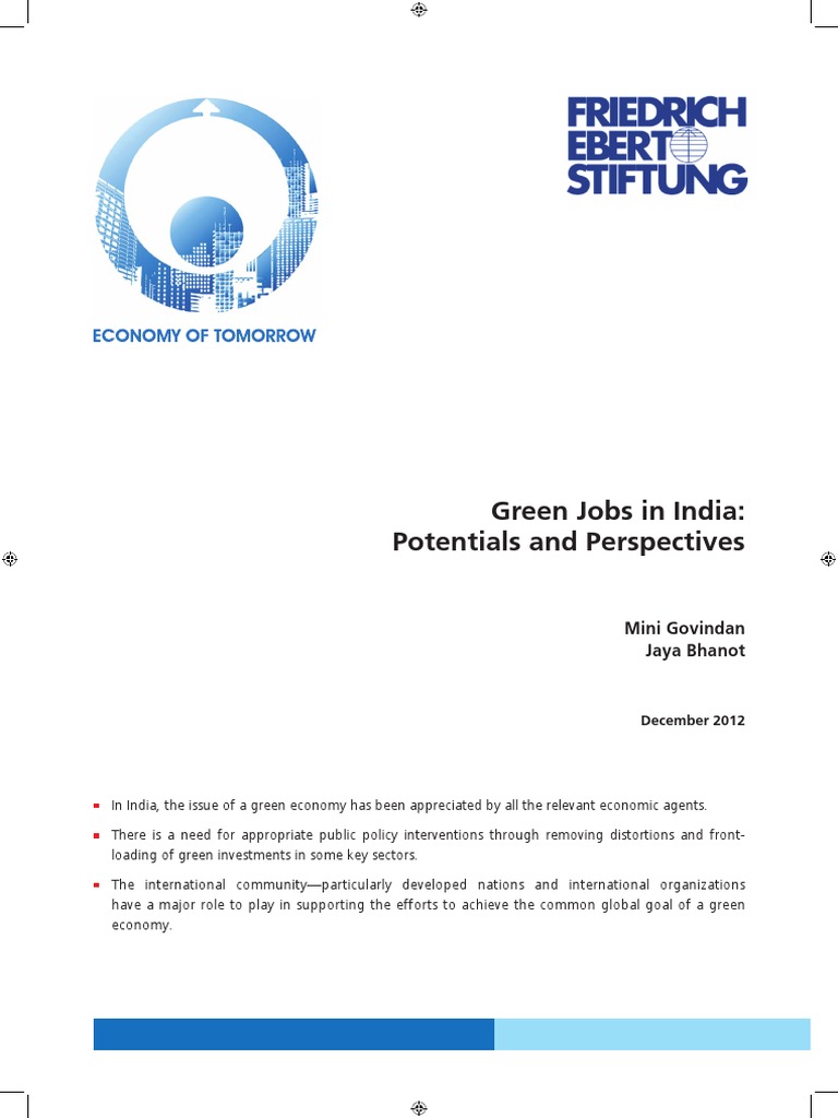 Green Jobs in India: Potentials and Perspectives: Mini Govindan Jaya ...