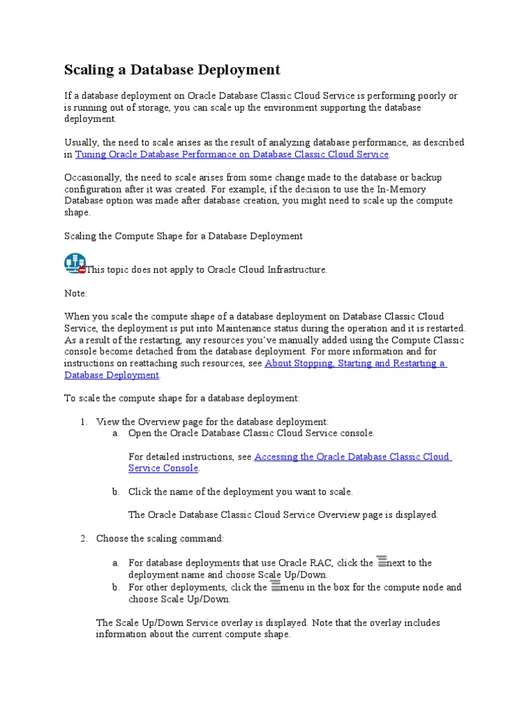 Scaling A Database Deployment | PDF | Cloud Computing | Databases