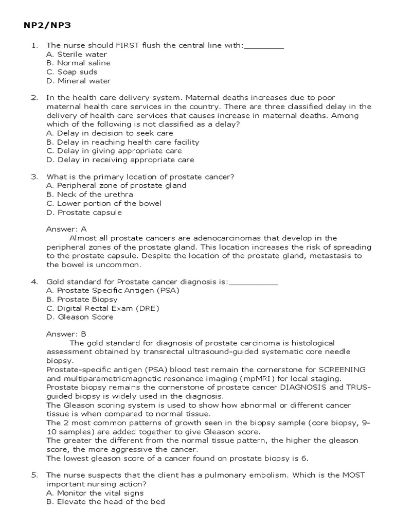 NP2 and NP3 | PDF | Prostate Cancer | Prostate Specific Antigen