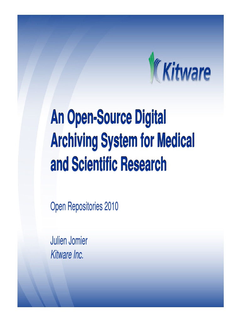 Open-Source Archiving System for Research | PDF | Open Access | Metadata