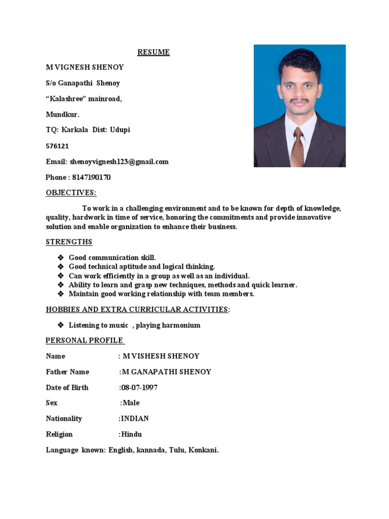 Vignesh M Resume | PDF