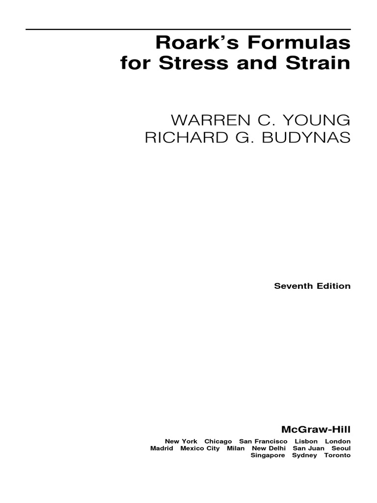 Stress and Strain Formulas Guide | PDF