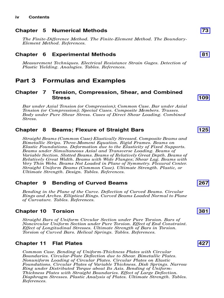 Roark's Formula 4 | PDF | Beam (Structure) | Bending