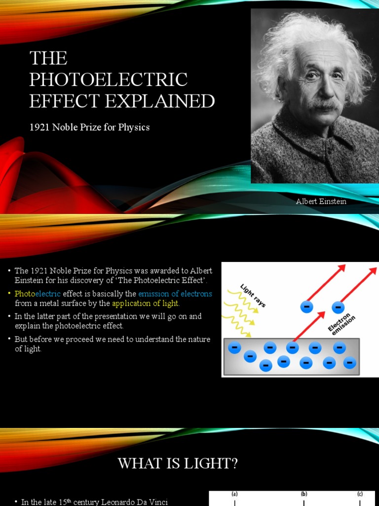 Einstein's 1921 Nobel Prize: Photoelectric Effect | PDF | Social ...