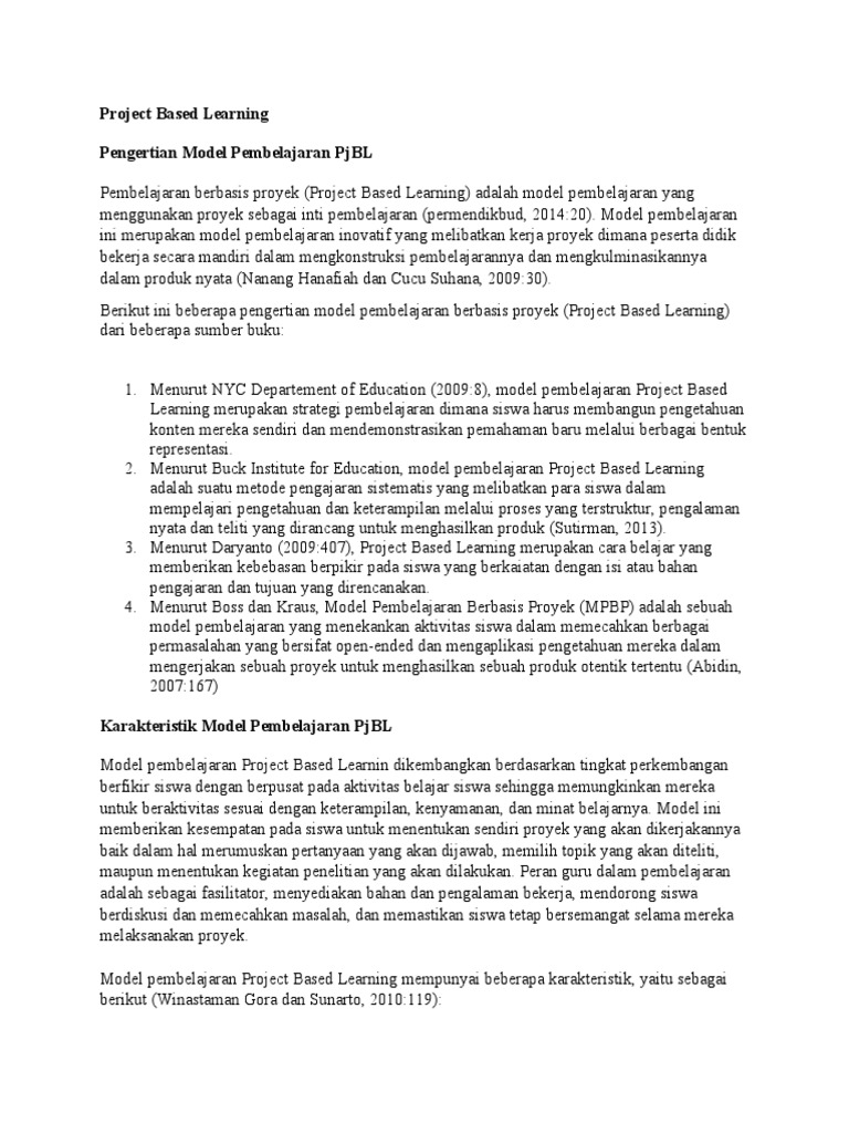 Project Based Learning | PDF