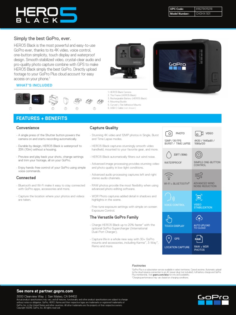 Simply The Best Gopro, Ever.: Features + Benefits | PDF | Imaging ...