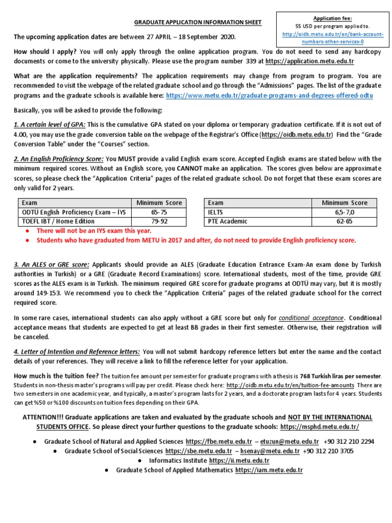 Graduate Application Information Sheet | Download Free PDF | Graduate ...