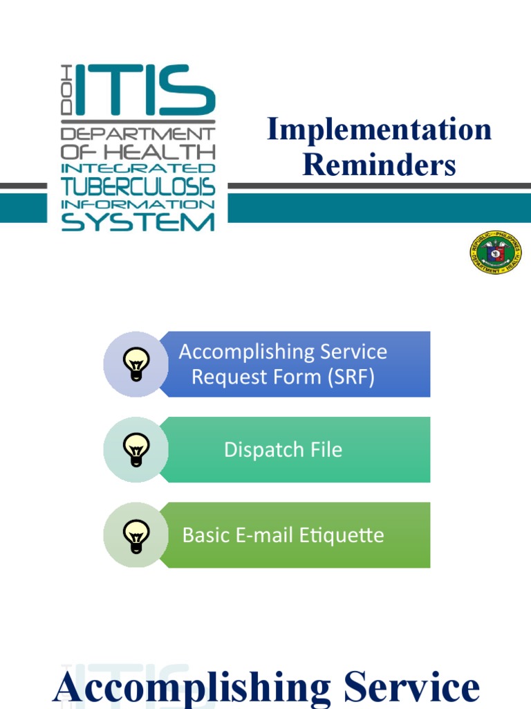 ITIS Implementation Reminders-Users | PDF | Computing | Cyberspace