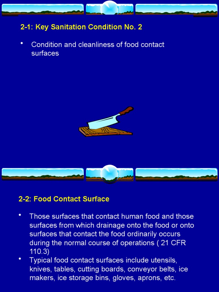 Food Contact Surface Sanitation Guide | PDF | Corrosion | Chemistry