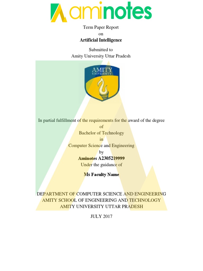 Aminotes - NTCC Project Artificial Intelligence | PDF | Artificial ...