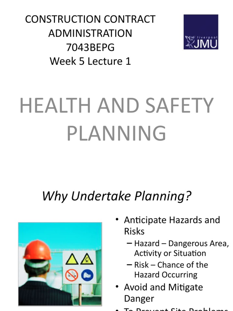 Week4 H&S, CDM, and RA | PDF | Occupational Safety And Health | Safety