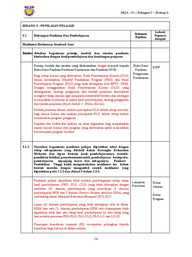 Mqa Part C - Area 3 | PDF