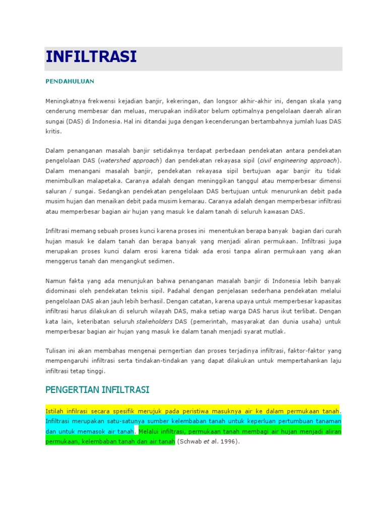 Infiltrasi PDF | PDF
