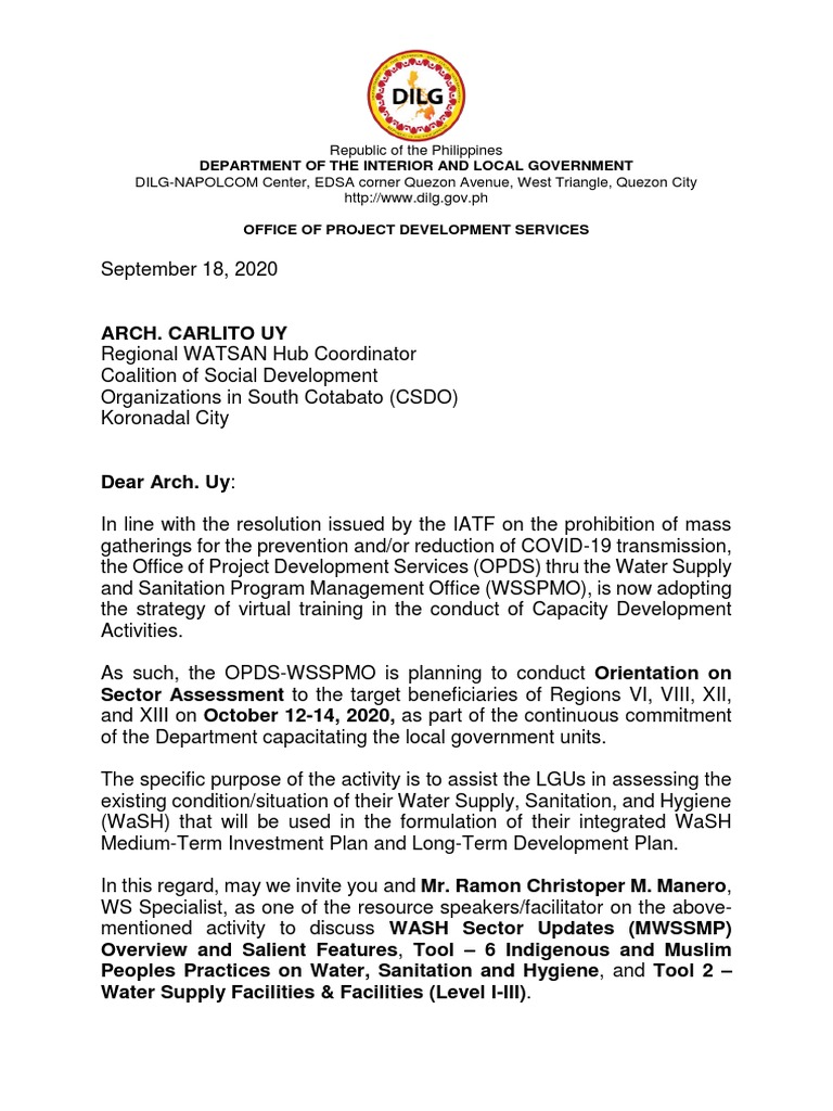 Republic of The Philippines DILG-NAPOLCOM Center, EDSA Corner Quezon ...