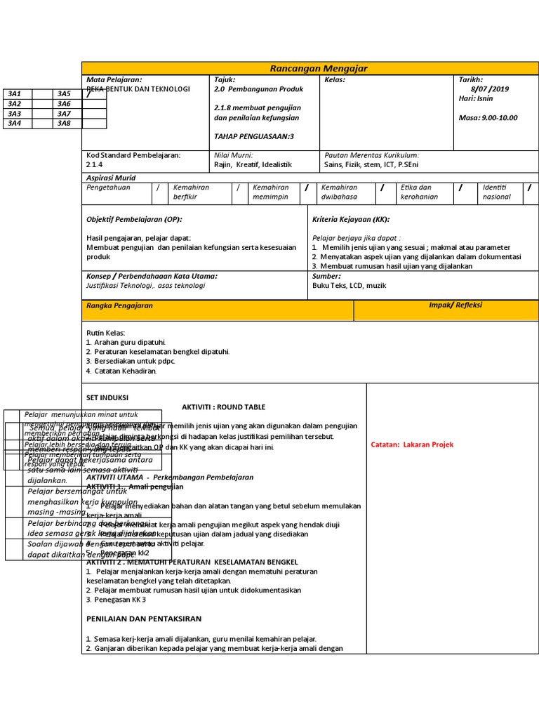 RPH RBT Ting 3 | PDF
