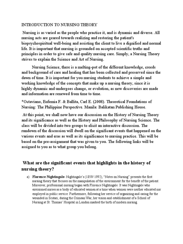 Introduction To Nursing Theory | PDF | Rationalism | Nursing