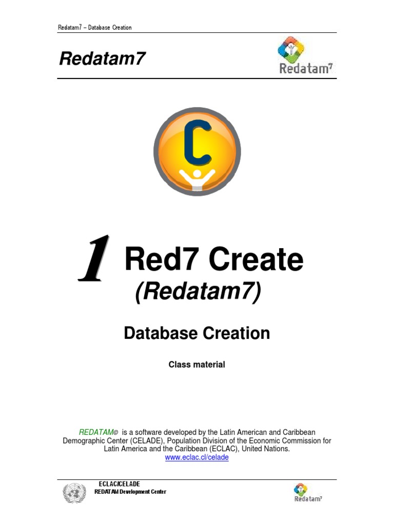 Red7 Create: (Redatam7) | PDF | File Format | Databases