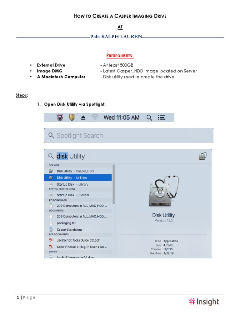 Create a Casper Imaging Drive Guide | PDF | Hard Disk Drive | Finder ...