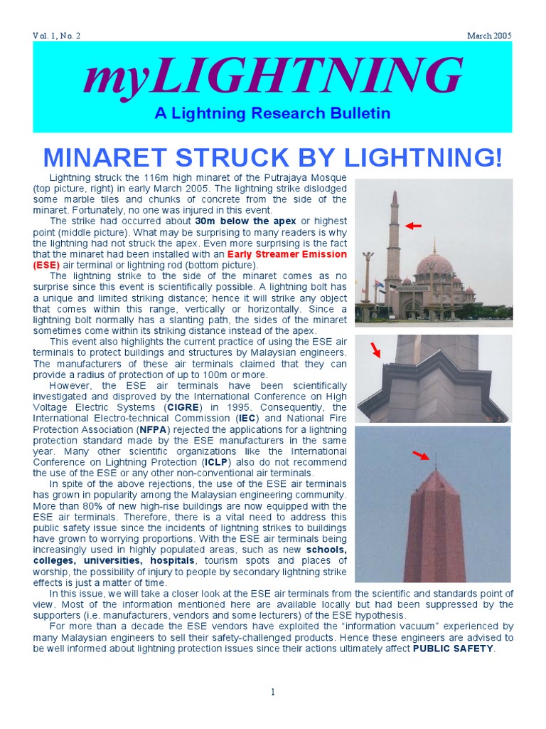 Mylightning: Minaret Struck by Lightning! | PDF | Lightning | Science
