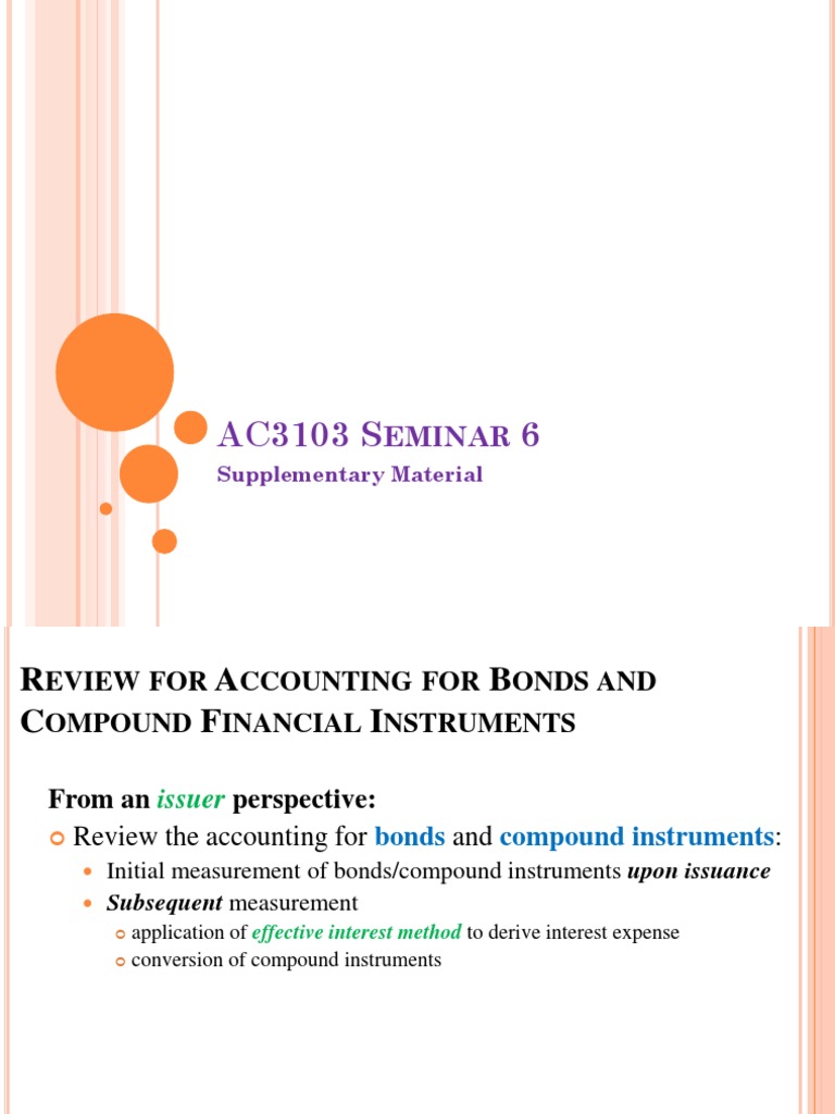 Seminar 5 E-Lecture Revision On Bonds and Compound Instruments | PDF ...