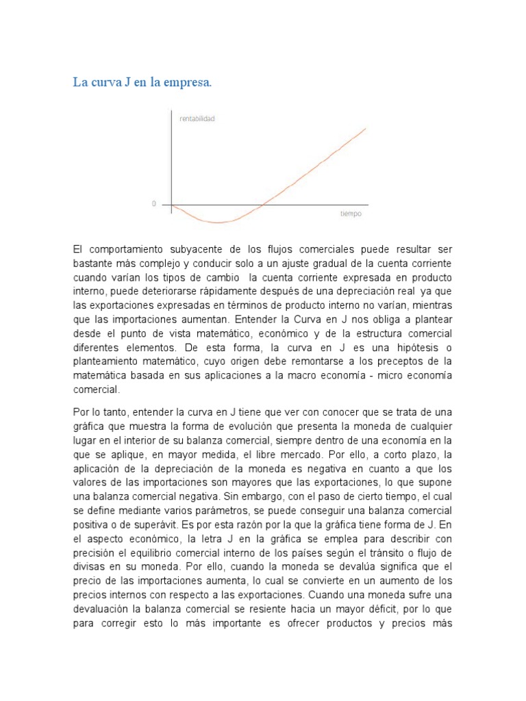 La Curva J en La Empresa | PDF | Balanza comercial | Tipo de cambio