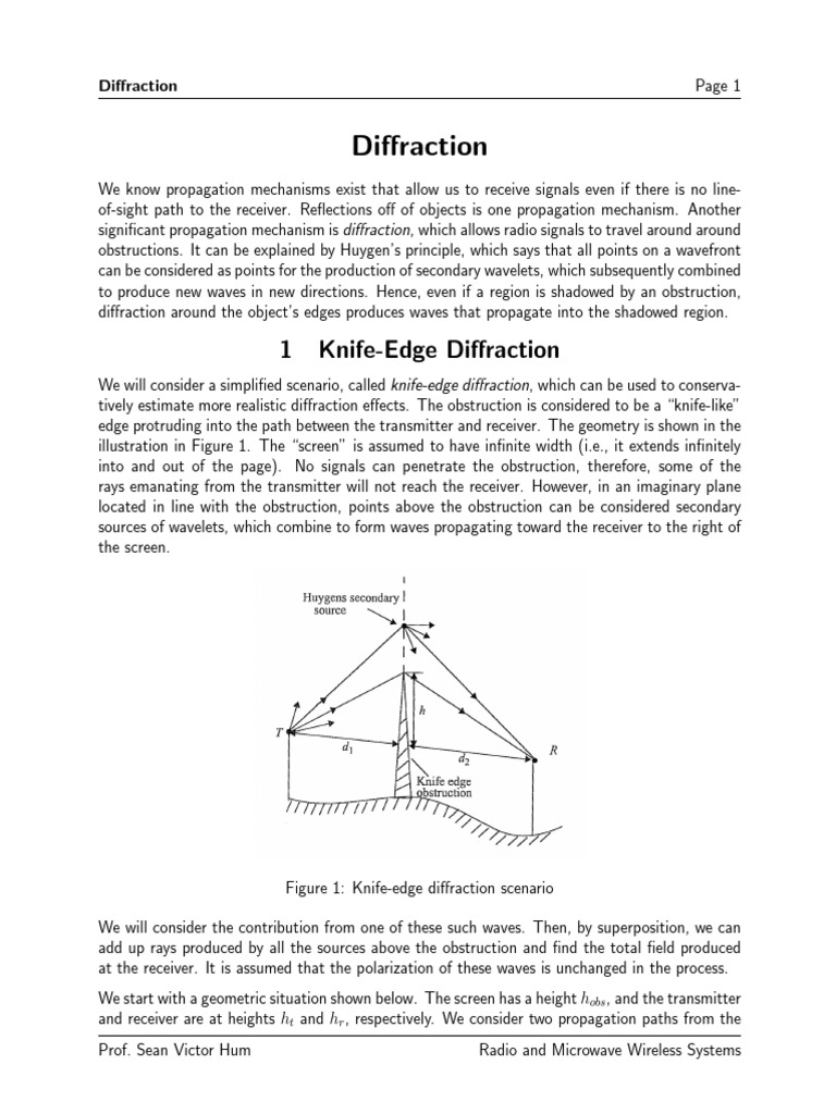 Diffraction PDF | PDF | Diffraction | Motion (Physics)