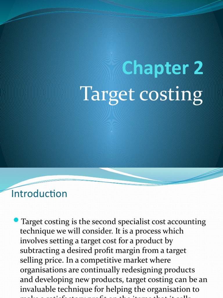 Target Costing | PDF | Sales | Cost