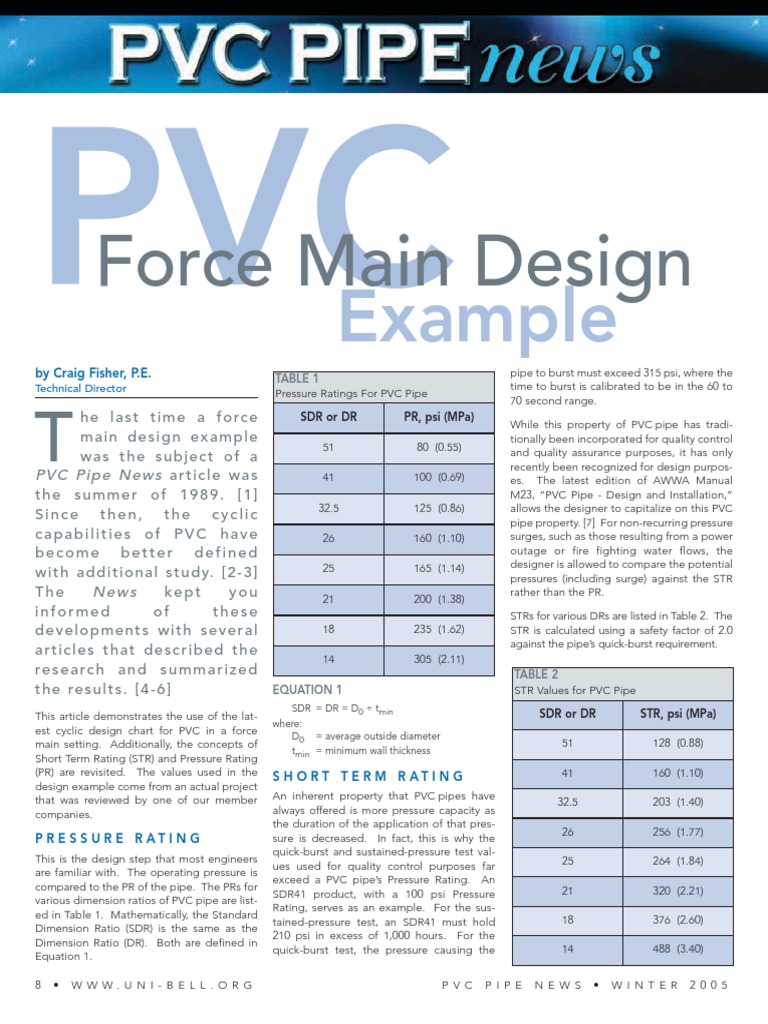 Force Main Design Example PDF | PDF | Cartesian Coordinate System ...