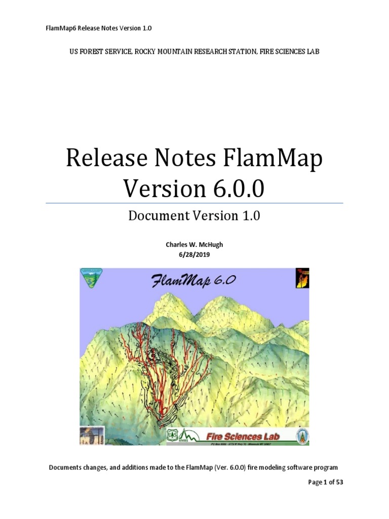 FlamMap6 - Release - Notes - June - 28 - 2019 | PDF | Fires | Computer File
