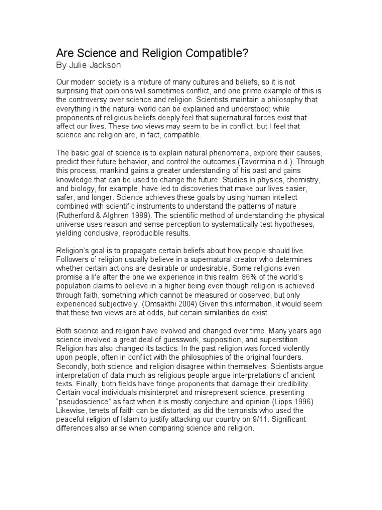 Are Science and Religion Compatible?: by Julie Jackson | PDF ...