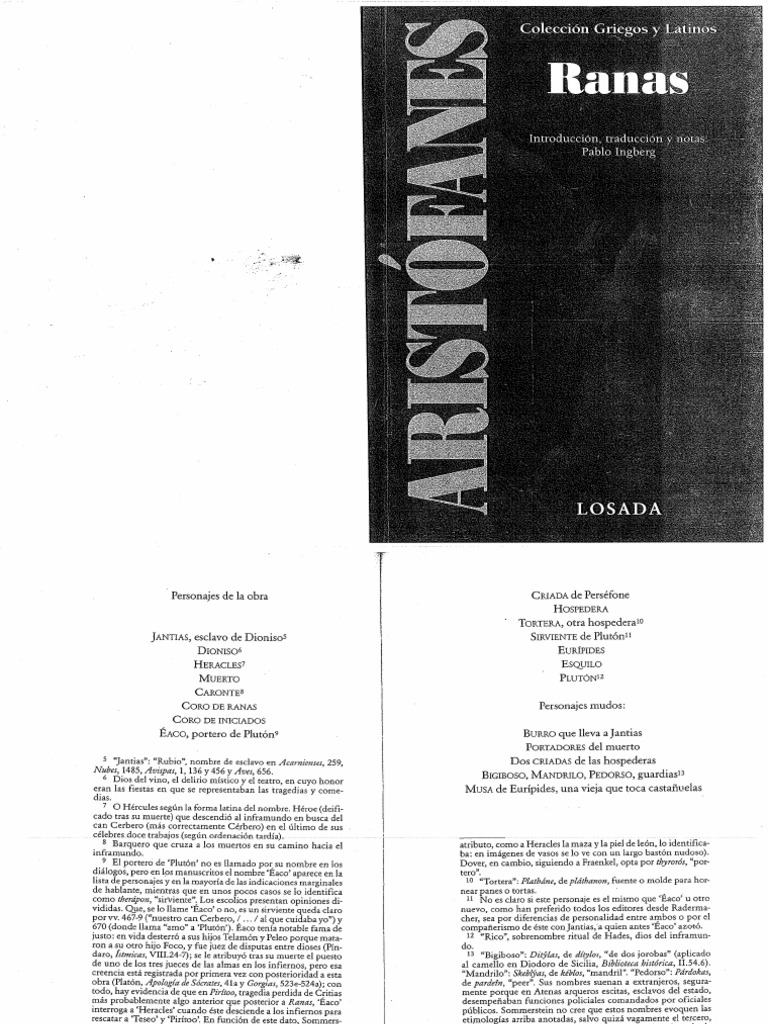 Aristófanes - Ranas | PDF