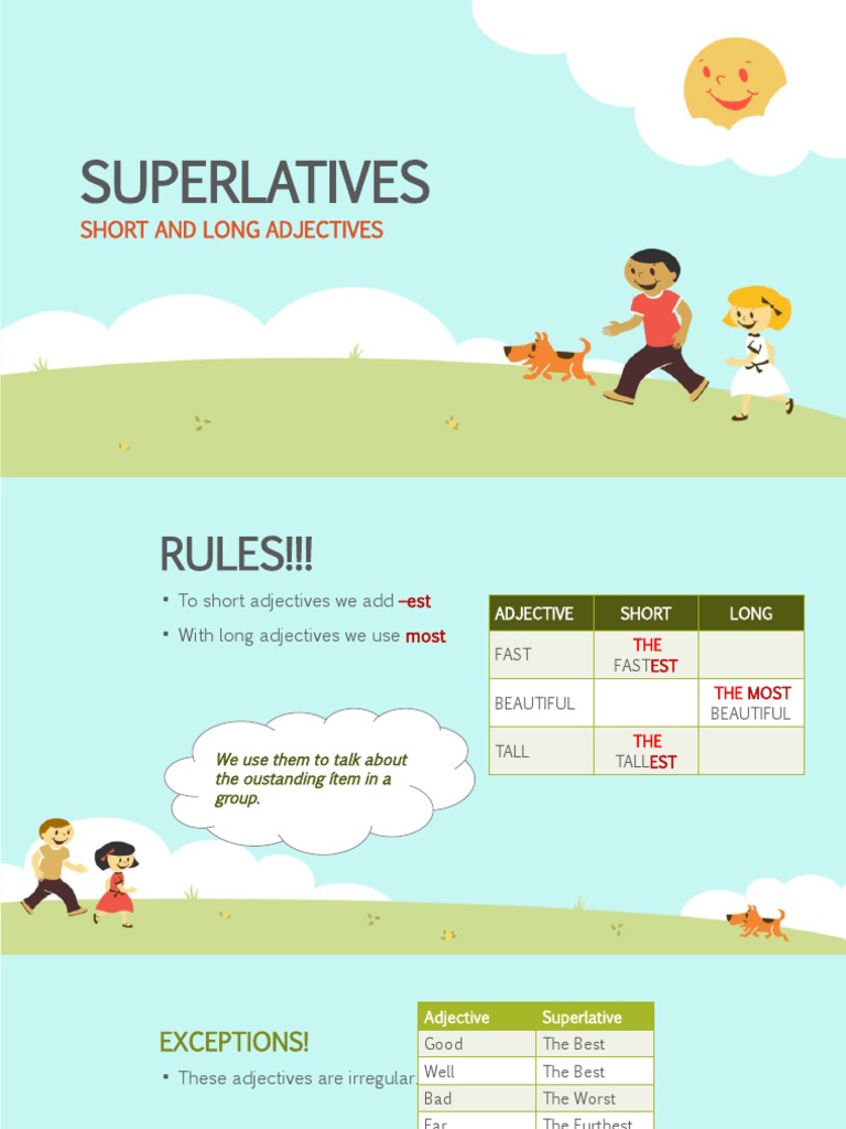 Superlatives: Short and Long Adjectives | PDF