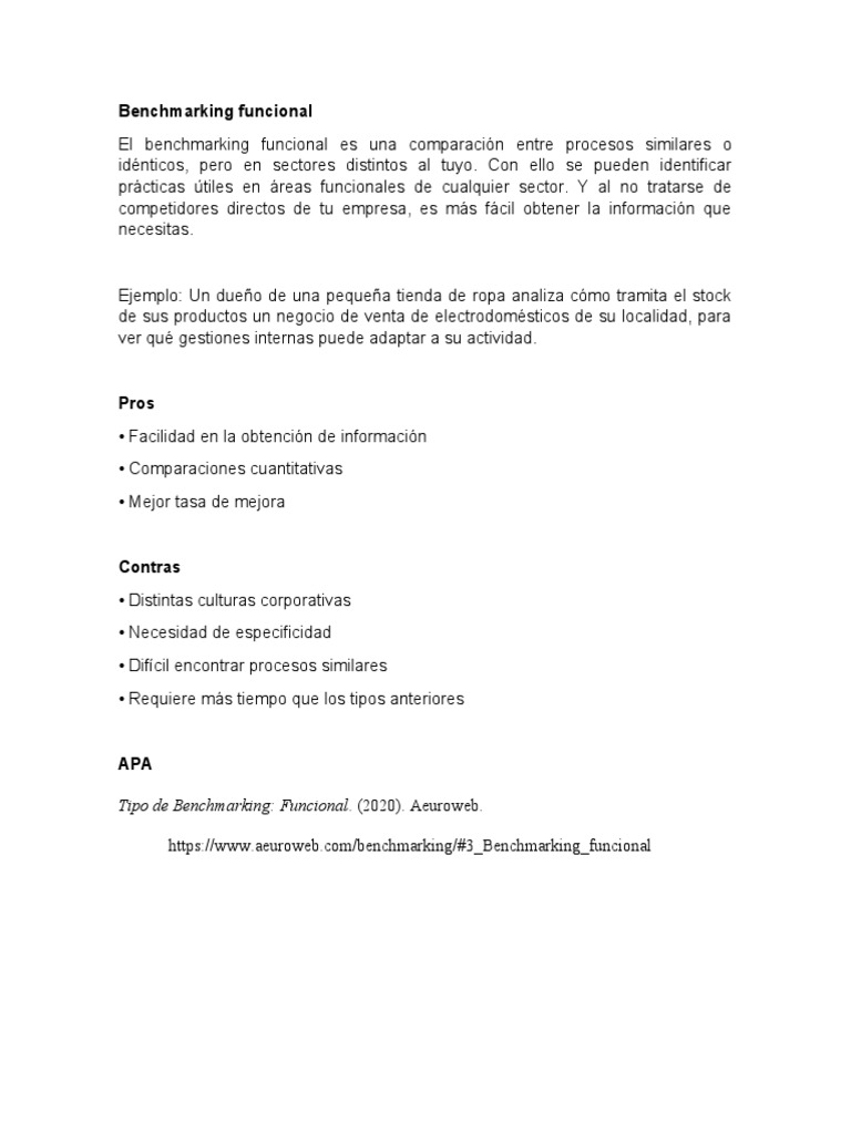 Benchmarking Funcional | PDF