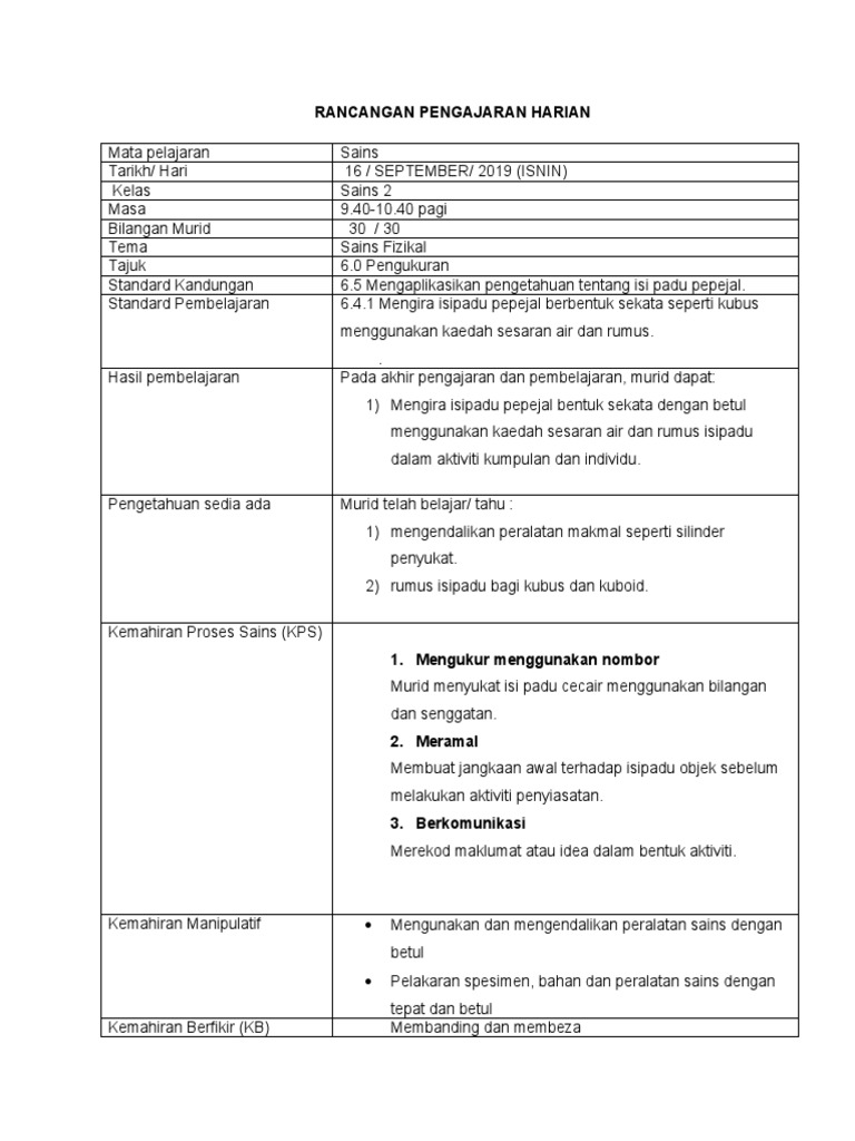 Isi Padu Cecair | PDF