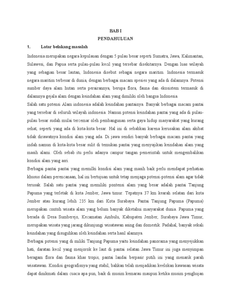 Contoh Proposal Wisata | PDF