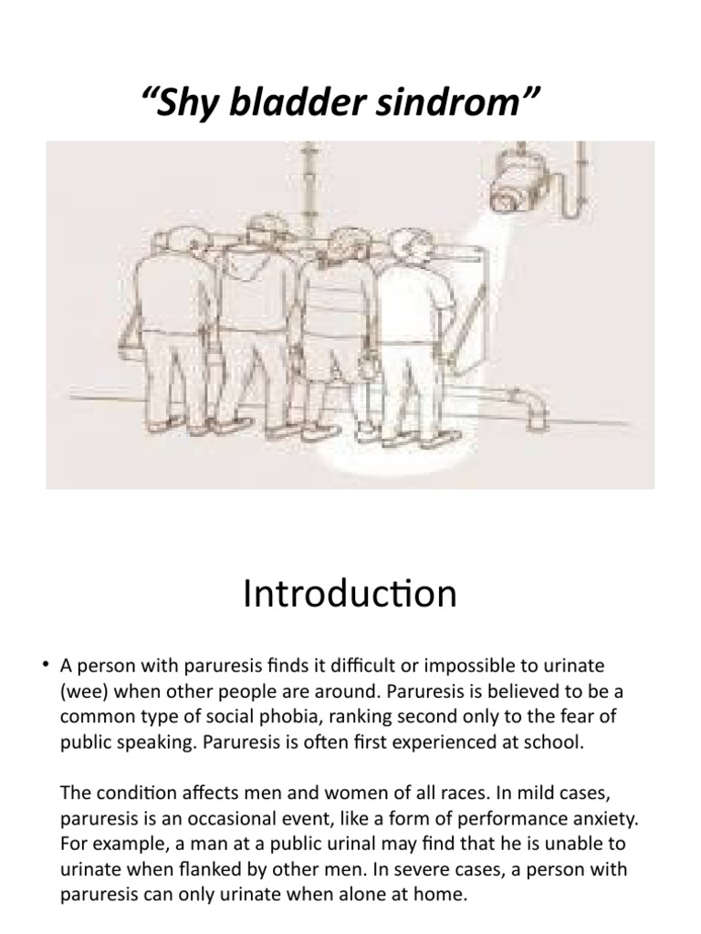SDR Shy Bladder | PDF | Urination | Psychotherapy