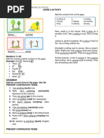 Present Continuous Story | PDF