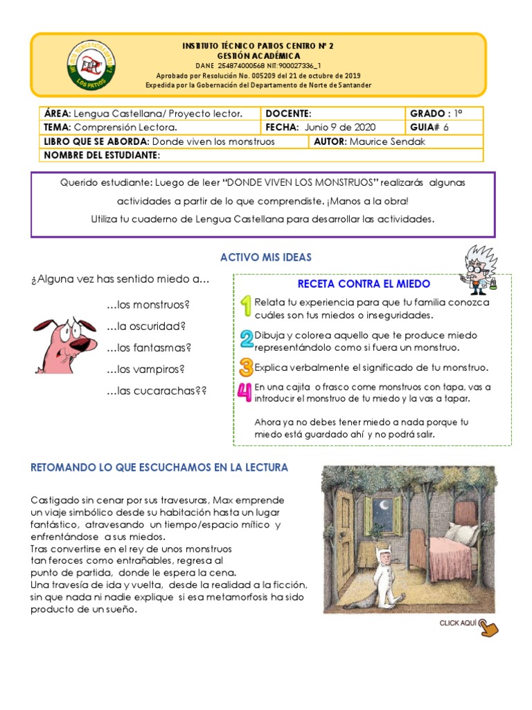 1°guía Donde Viven Los Monstruos | PDF