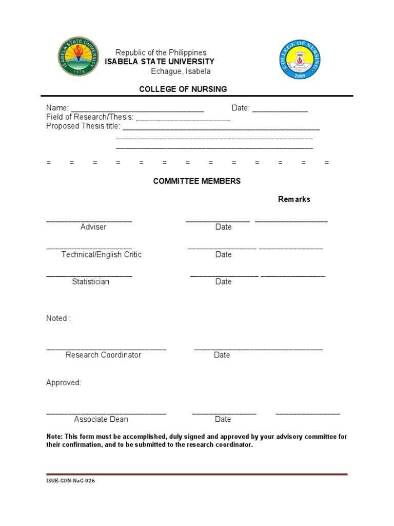 Title Approval Form | PDF