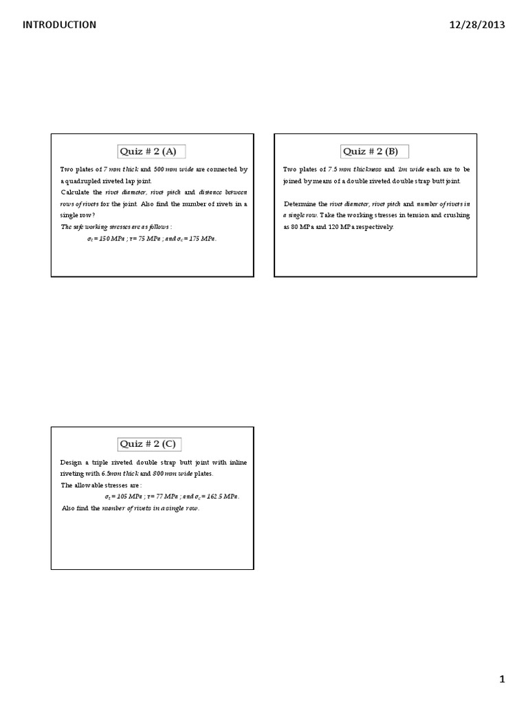 Quiz 2 Problem Statement (A, B, C) | PDF