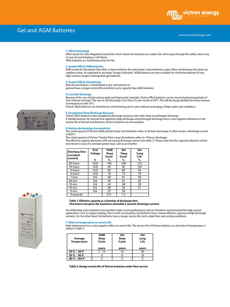 AGM vs Gel Battery Overview | PDF | Electrical Engineering | Galvanic Cells