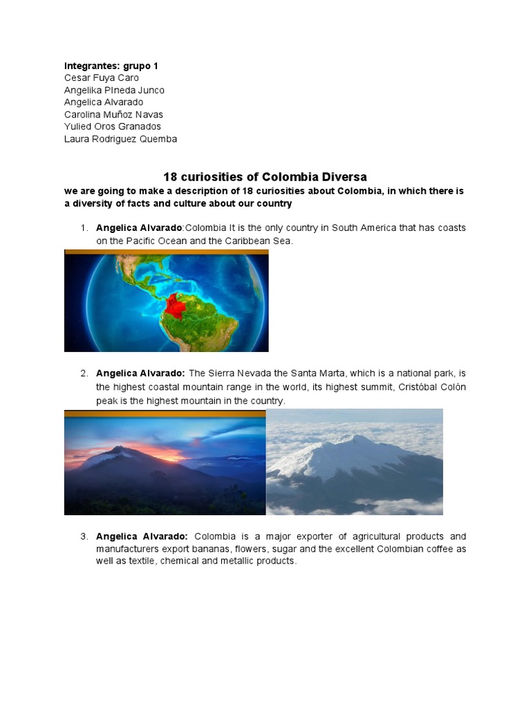 18 Curiosidades de Colombia | PDF | Colombia