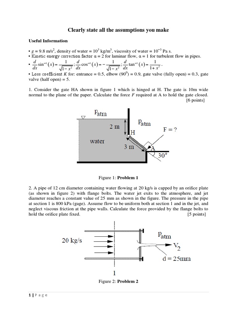 Question Paper - Merged PDF | PDF | Boundary Layer | Fluid Dynamics