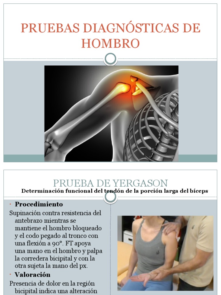 Pruebas Diagnósticas de Hombro | PDF | Hombro | Codo