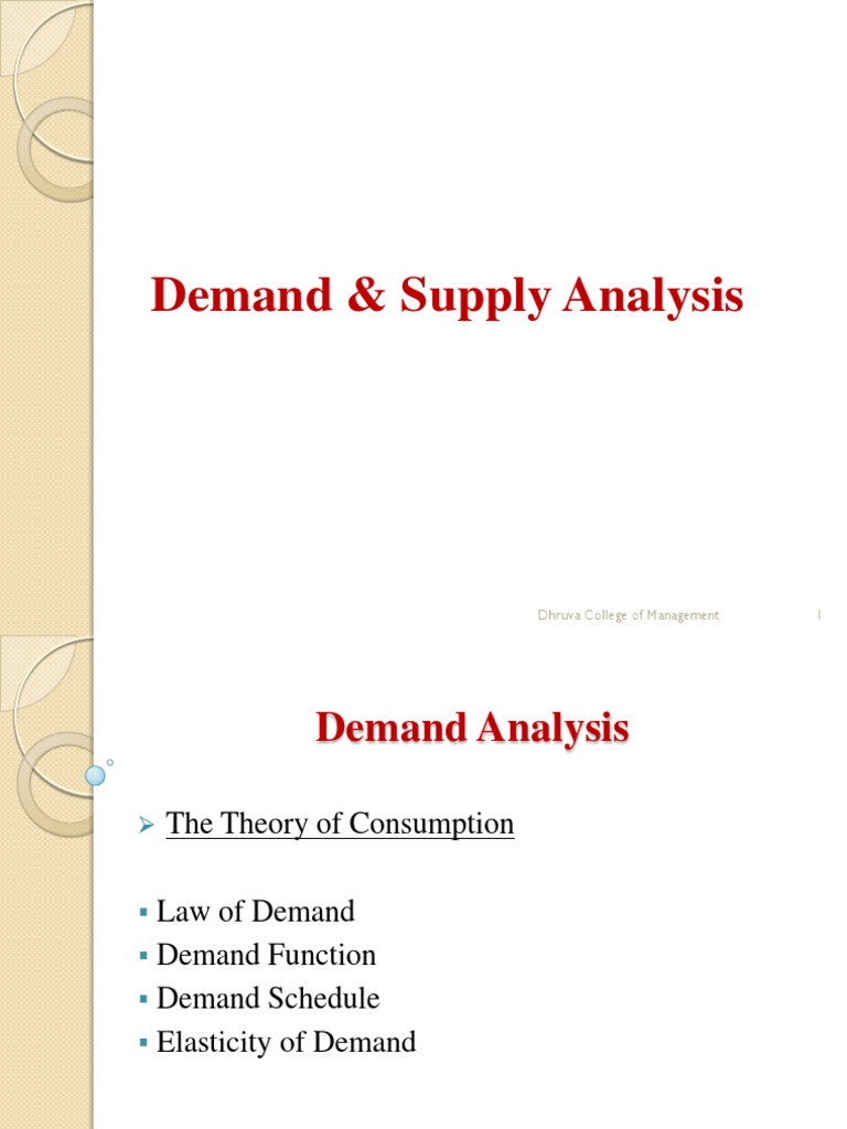 Demand & Supply Analysis | PDF
