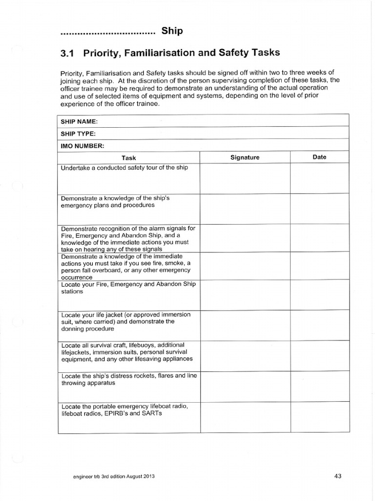 MNTB TRB Continuation Vessel Sheets Engineer | PDF